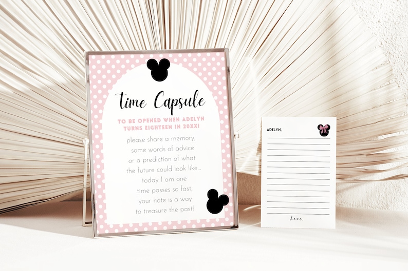 Minnie Mouse First Birthday Time Capsule Girl Minnie 1st - Etsy