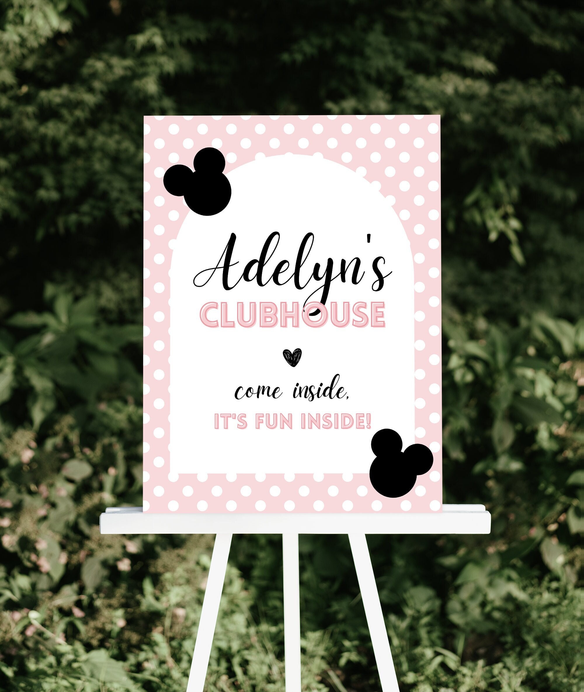 Minnie Mouse Pink Welcome Sign Minnie Mouse Pink Welcome - Etsy