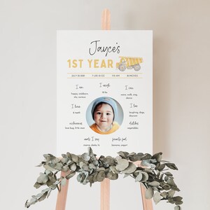 Construction Truck First Year Sign Template, Dump Truck Milestone Sign ...