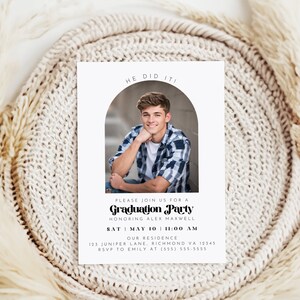 Graduation Invitation Template, Graduation Invitation, Modern Grad ...