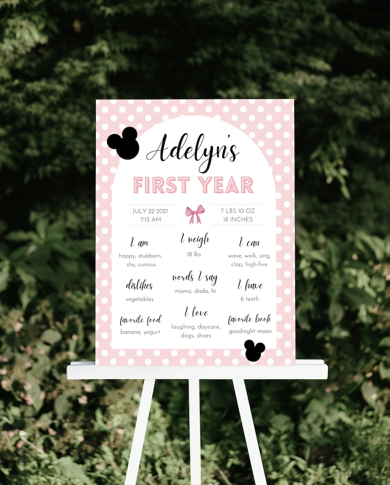 Minnie Mouse Milestone Sign Pink Milestone Sign Minnie Mouse - Etsy
