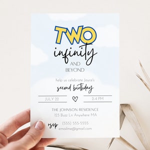Two Infinity and Beyond Invitation, Two Infinity and Beyond Birthday ...