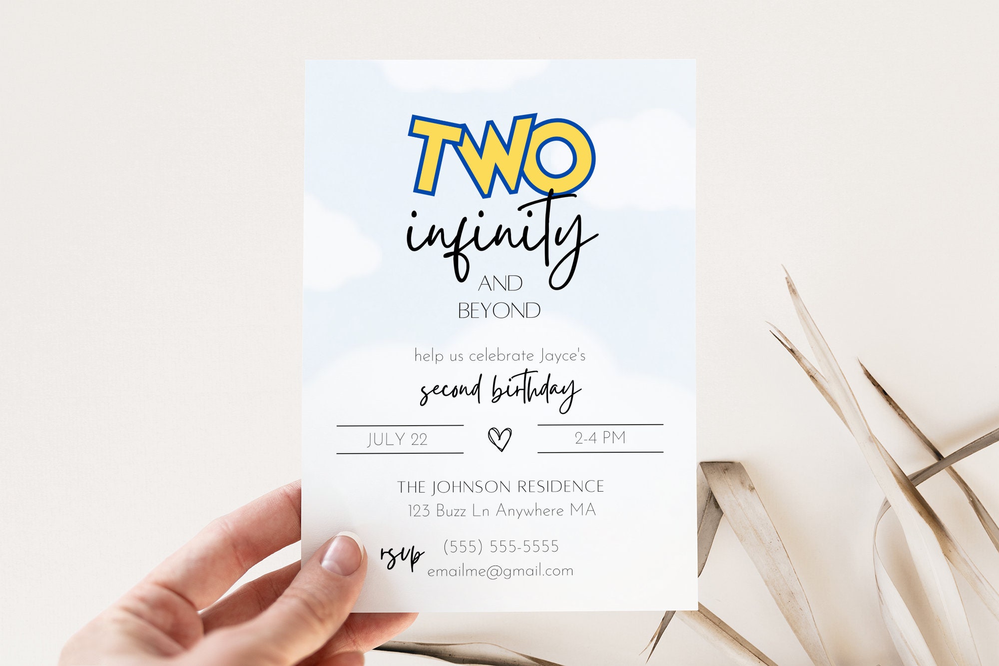 Two Infinity and Beyond Invitation Two Infinity and Beyond - Etsy