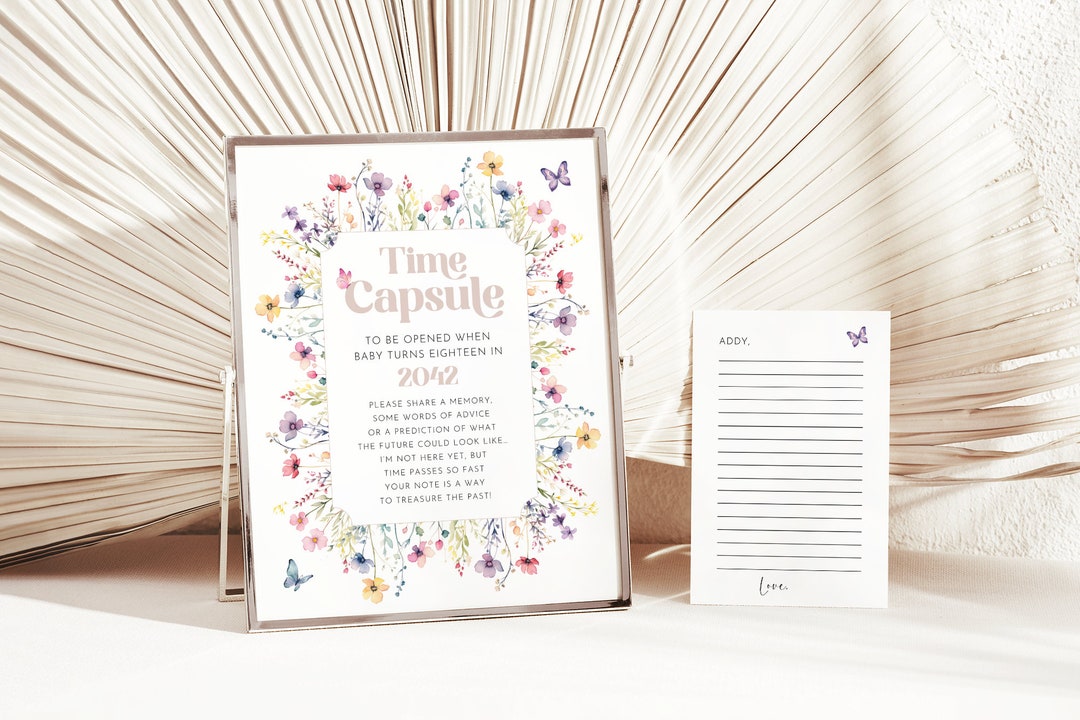 Baby in Bloom Time Capsule, Baby Shower Time Capsule, Wildflower Time ...
