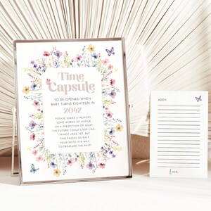 Baby in Bloom Time Capsule, Baby Shower Time Capsule, Wildflower Time ...