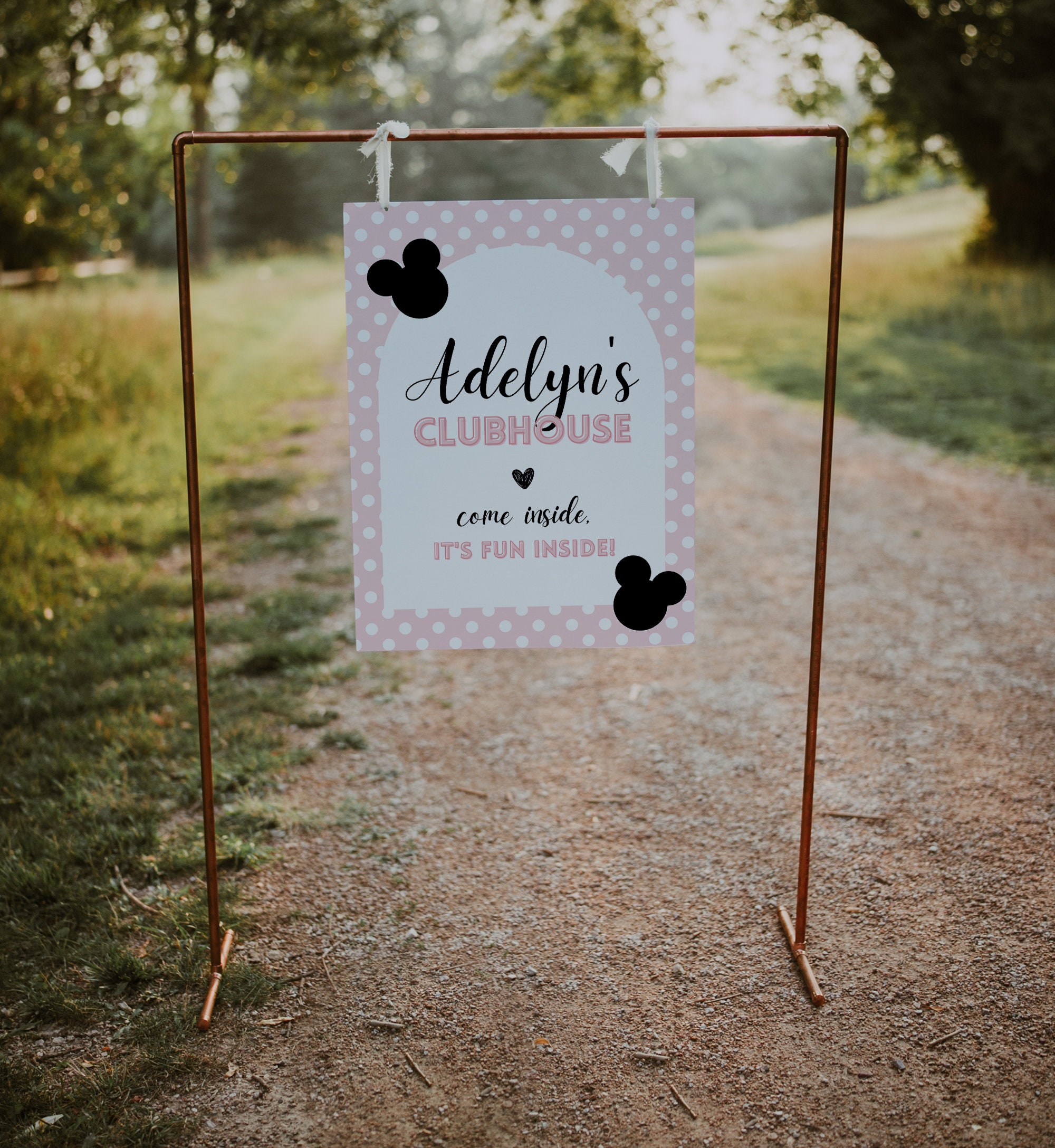 Minnie Mouse Pink Welcome Sign, Minnie Mouse Pink Welcome Board, Minnie ...