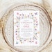 Editable Wildflower Birthday Invitation, Little Wildflower Birthday ...