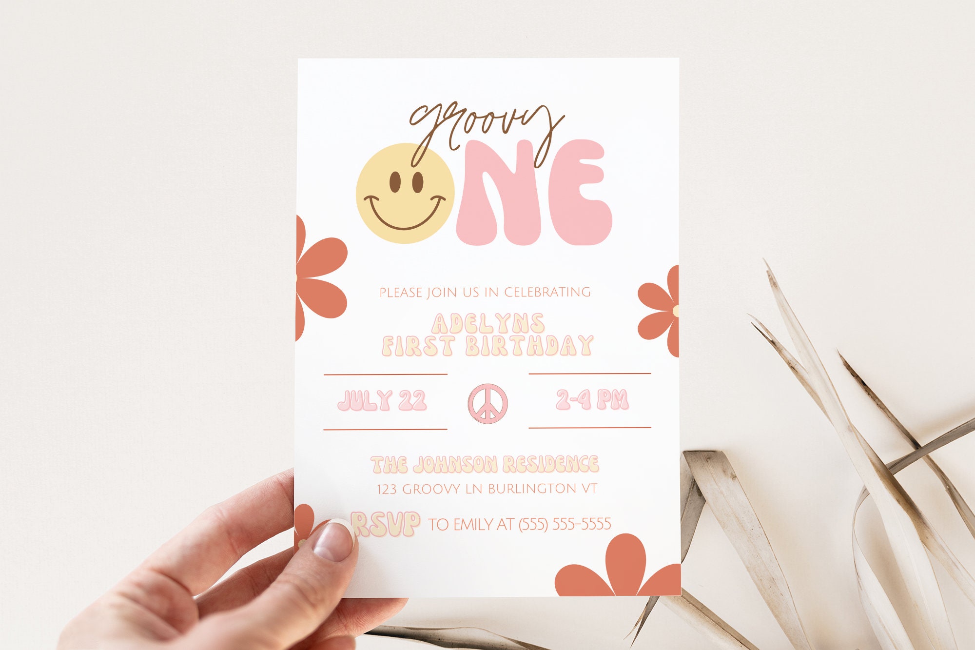 Groovy One Invitation Editable Template Retro Groovy Birthday - Etsy Groovy One Invitation Editable Template Retro Groovy Birthday - Etsy