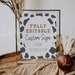 Editable 1st Rodeo Birthday Sign Template, Our Little Cowboy is One ...