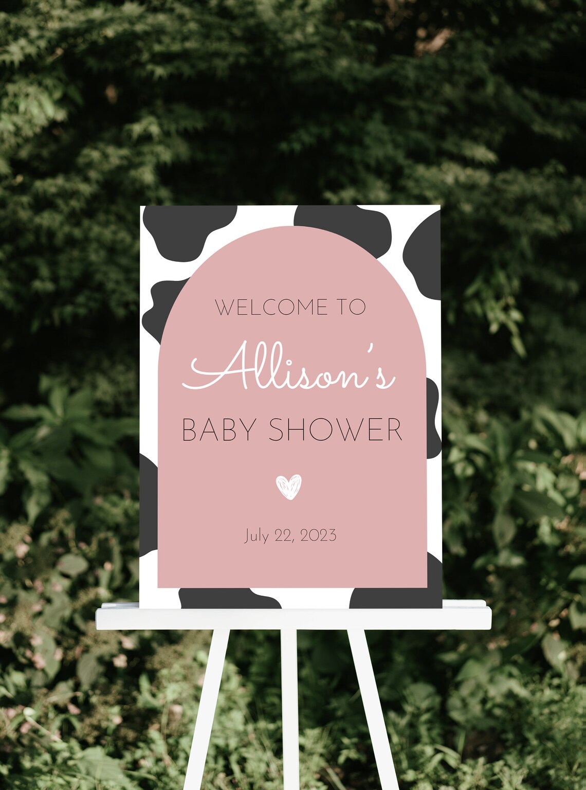 Editable Cow Print Welcome Sign Cow Print Baby Shower Poster - Etsy