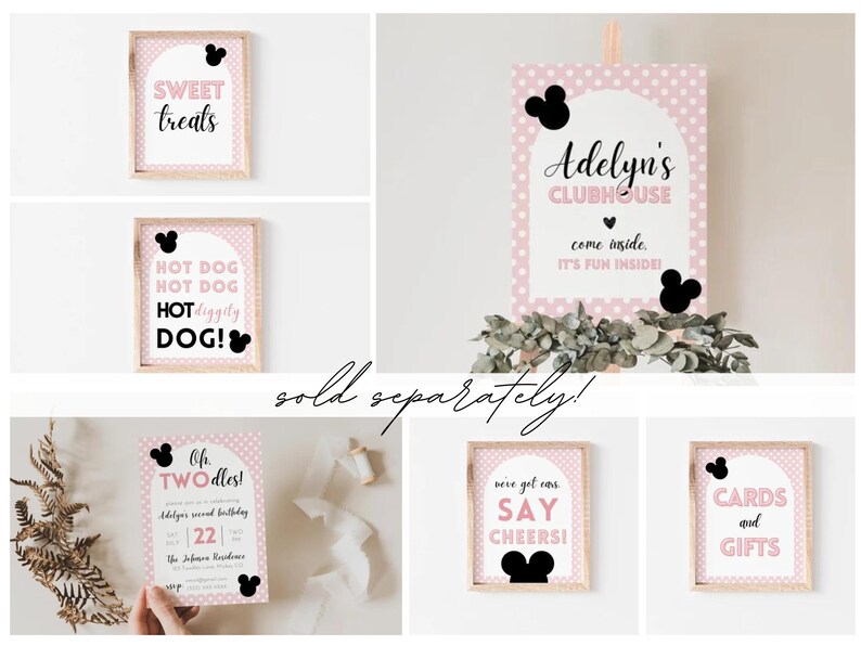 Minnie Favor Tag Thank You Tag, Minnie Mouse Pink Favor Tag, Birthday ...