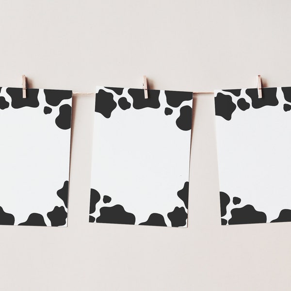 Cow Print Border - Etsy