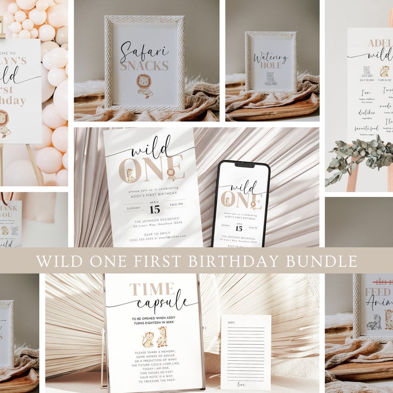 Wild One Birthday Bundle - Etsy