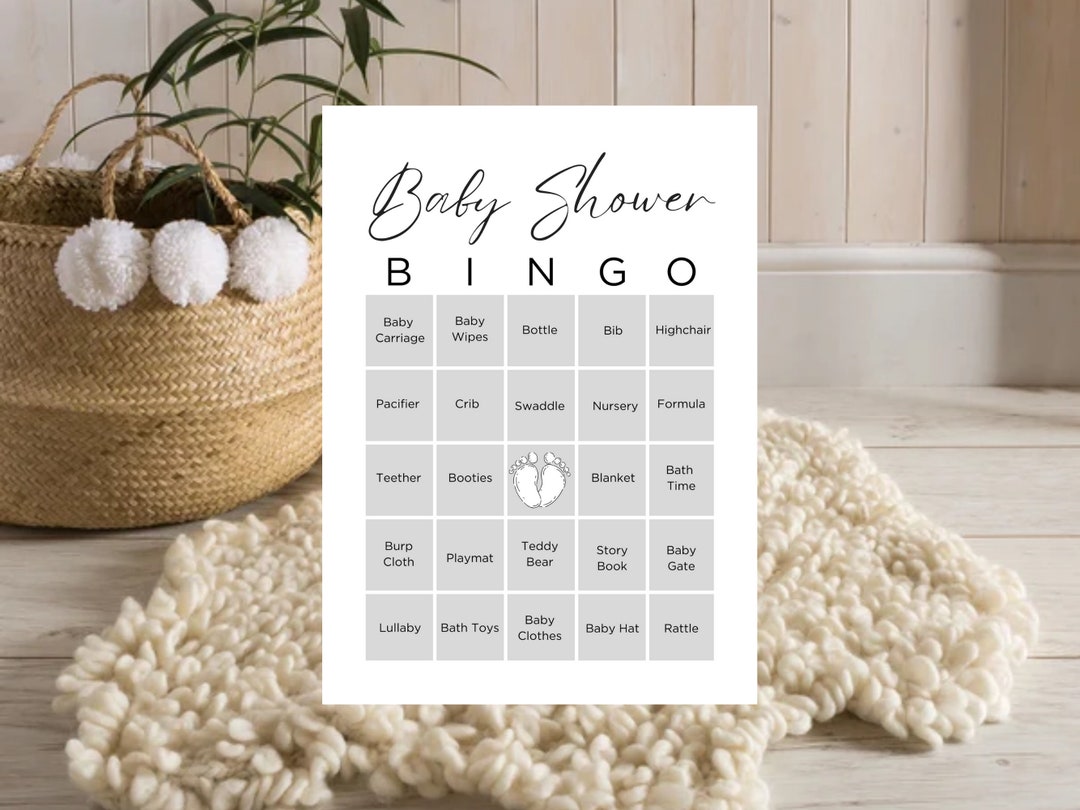 Baby Shower Game Bingo | Baby Shower Games Printable | Bingo Game ...