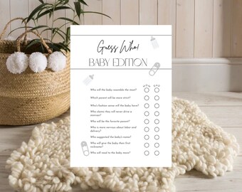 Guess Who - Baby Shower Game - Etsy