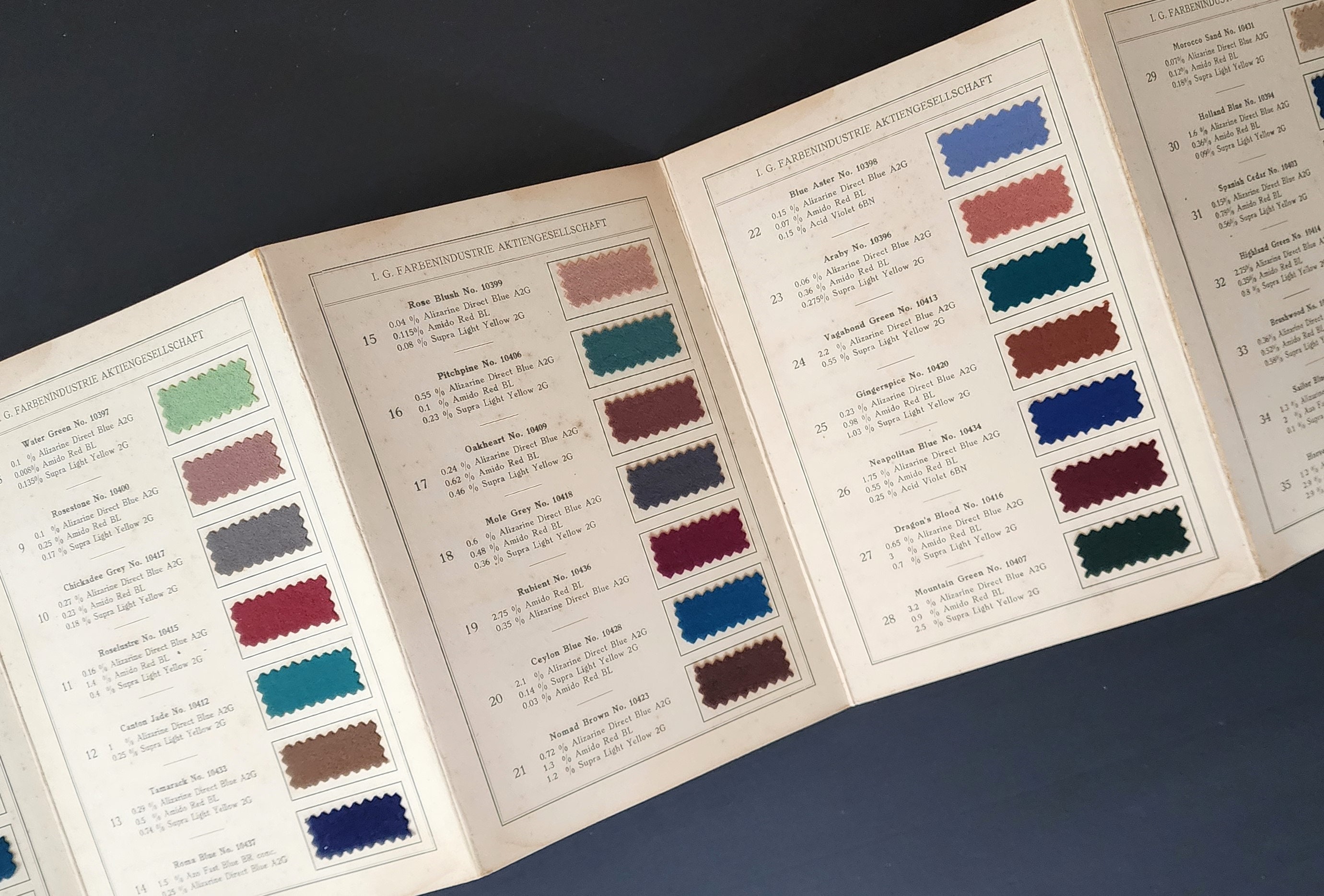 1927. Color Chart. Fabric Samples Catalog. Early 19th Century - Etsy