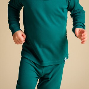 The Real Teal Ribbed Bamboo Two Piece Pjs - Etsy