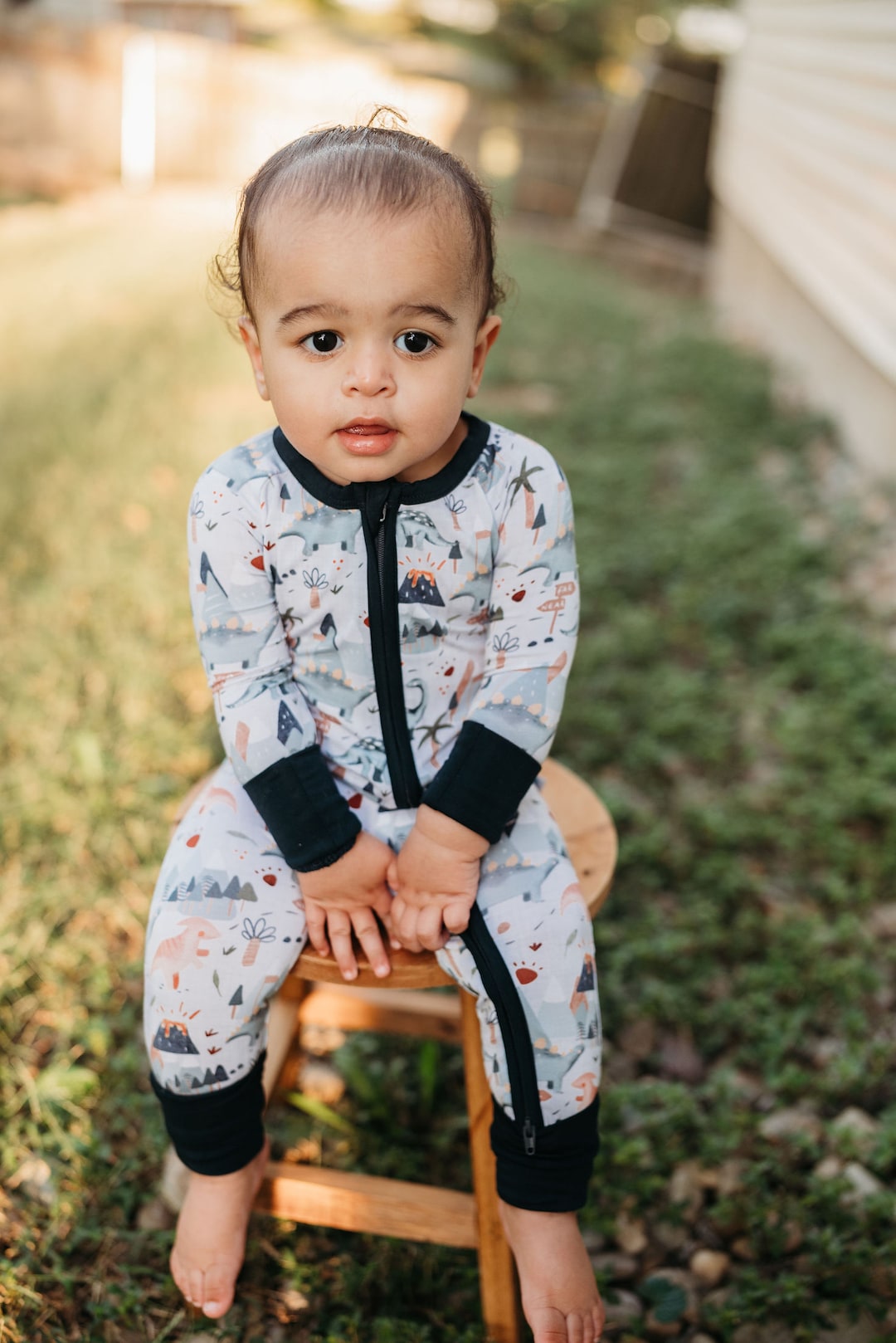 Dino Bamboo Baby Pajamas, Bamboo Zippered Sleeper, Dino Nursery, Koala ...