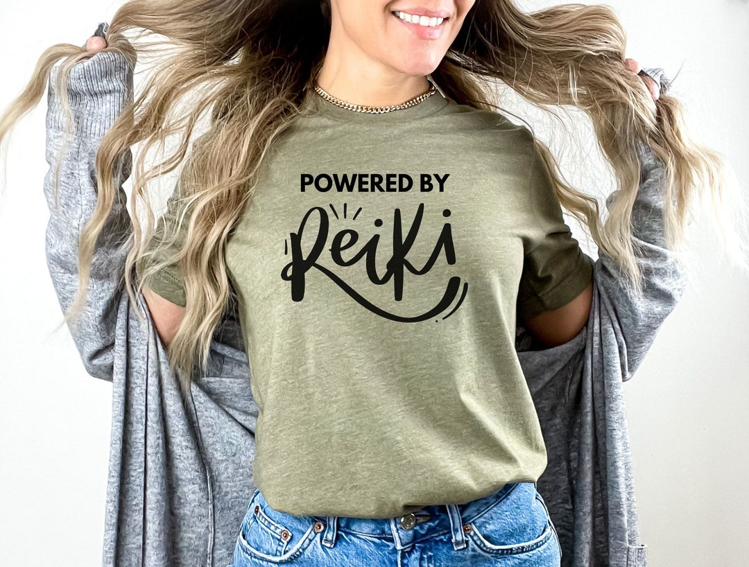 Powered by Reiki, Reiki Shirt, Reiki Healer, Energy Healing, Cho Ku Rei Symbol, Reiki Symbol ...