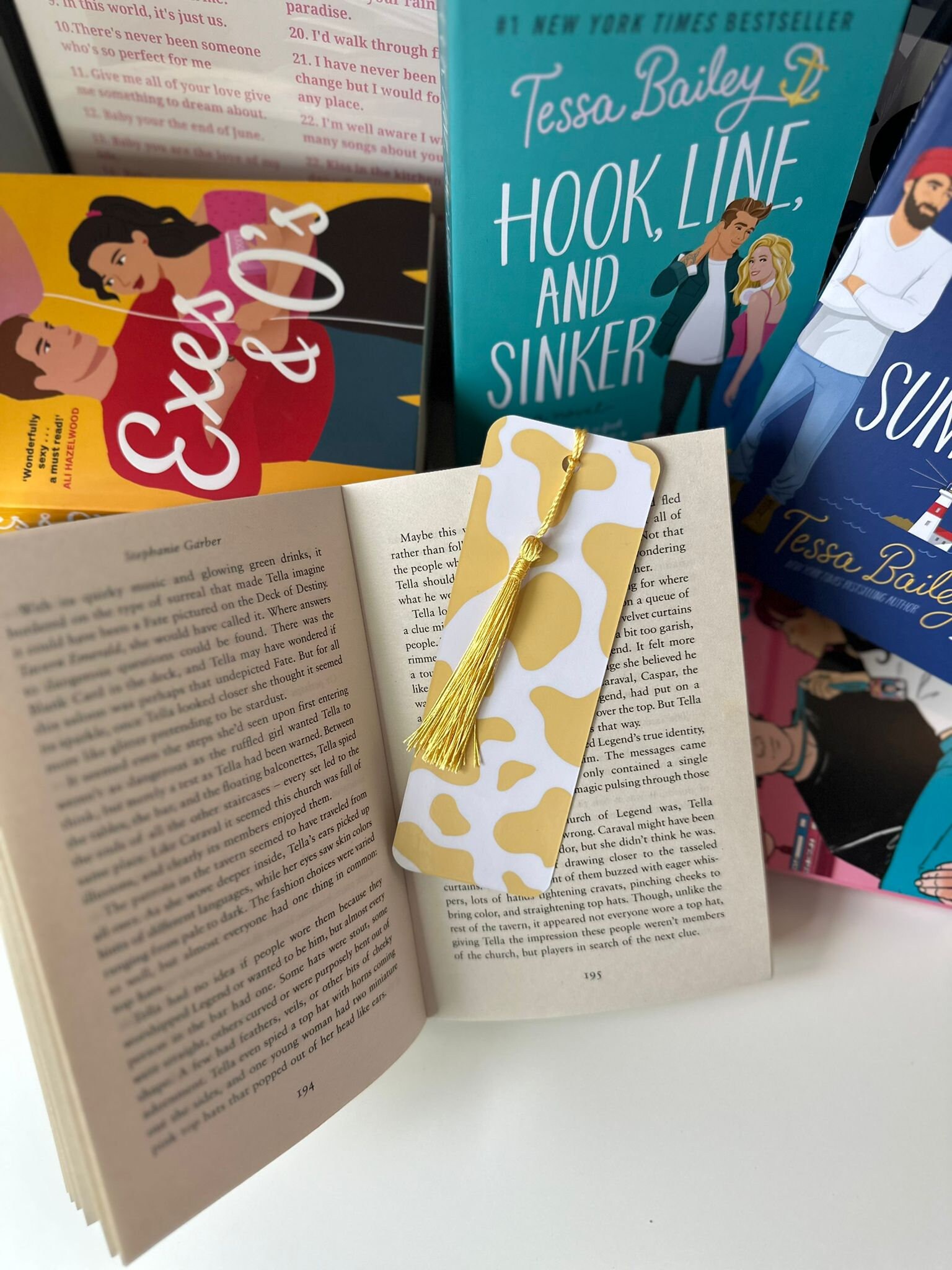 Cow Print Tassel Book Mark Laminated Colourful Book Mark Girly Book ...