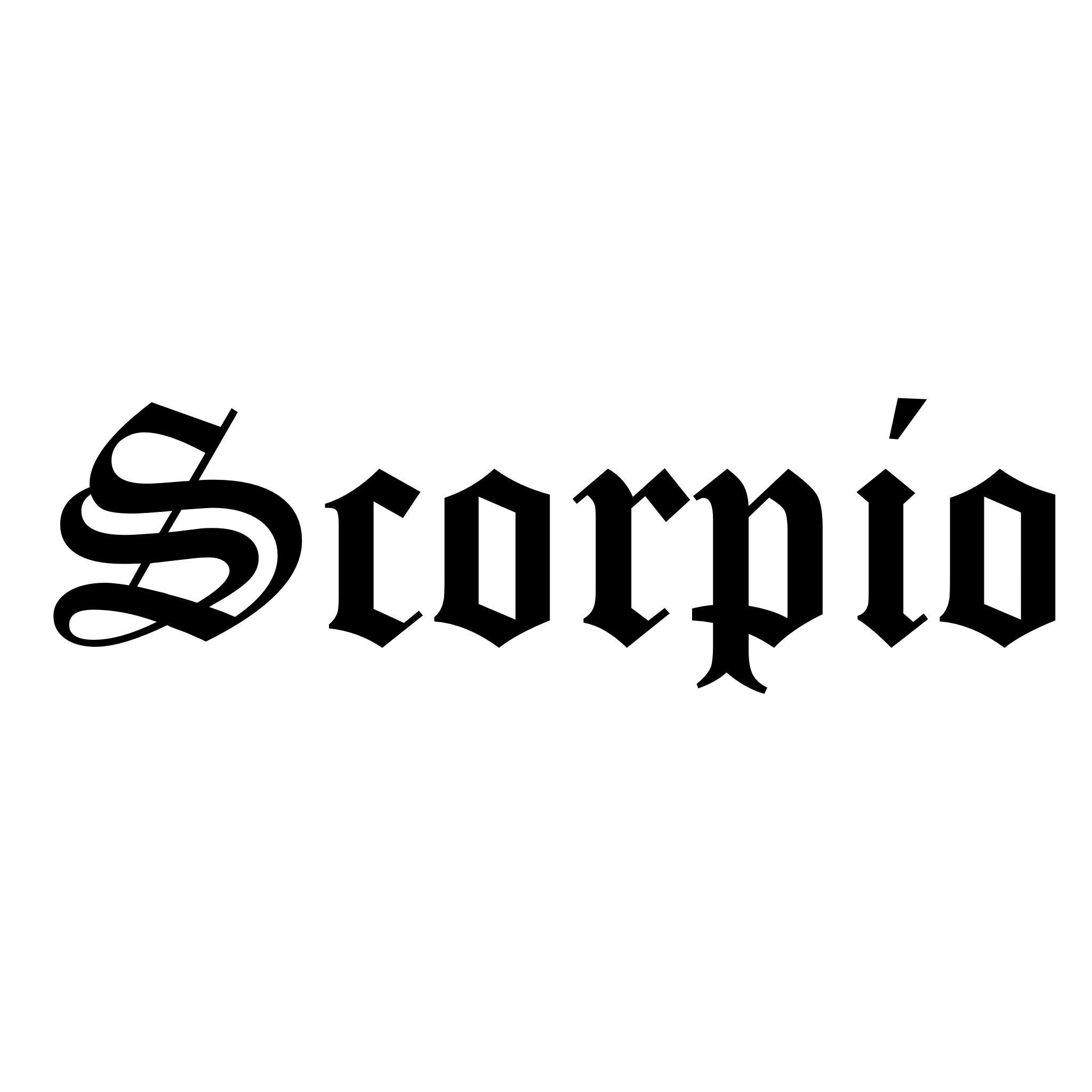 Gothic Font Scorpio - Etsy
