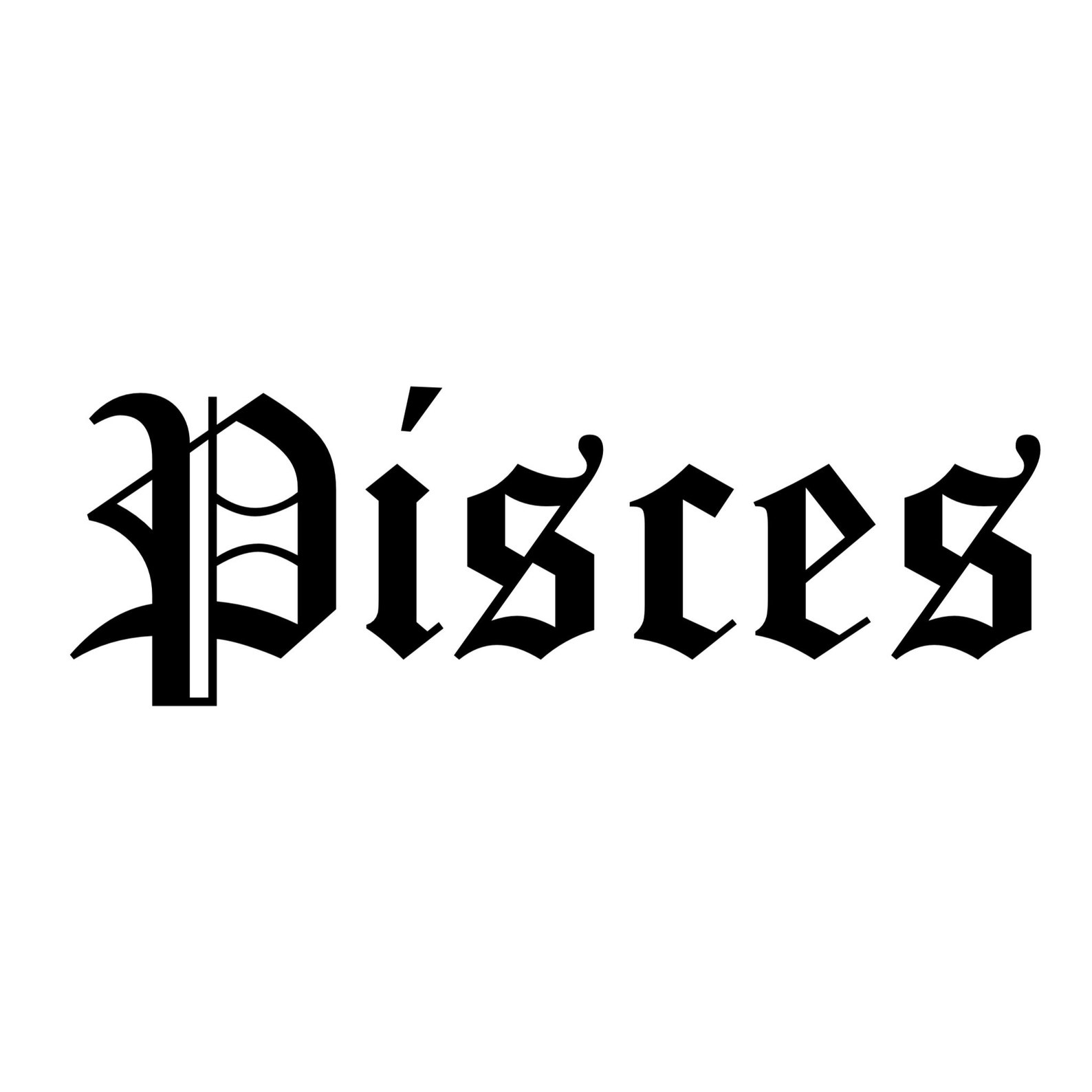 Zodiac Pisces Gothic Font Embroidery File - Etsy