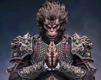 Monkey King 3d Printed - Etsy