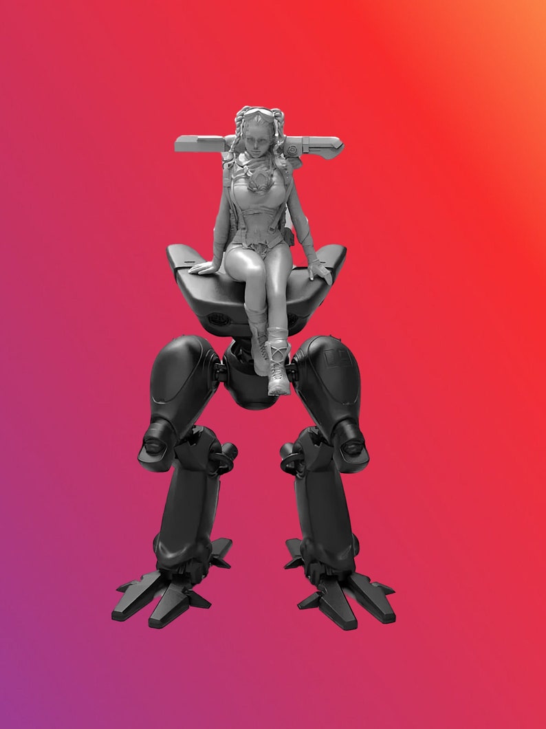 Cyberpunk Girl and Robot STL 3d Print Files - Etsy Denmark