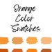 Orange Color Swatches - Etsy