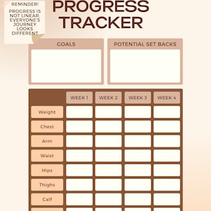 Printable Fitness Tracker - Etsy