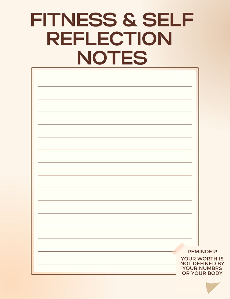 Printable Fitness Tracker - Etsy