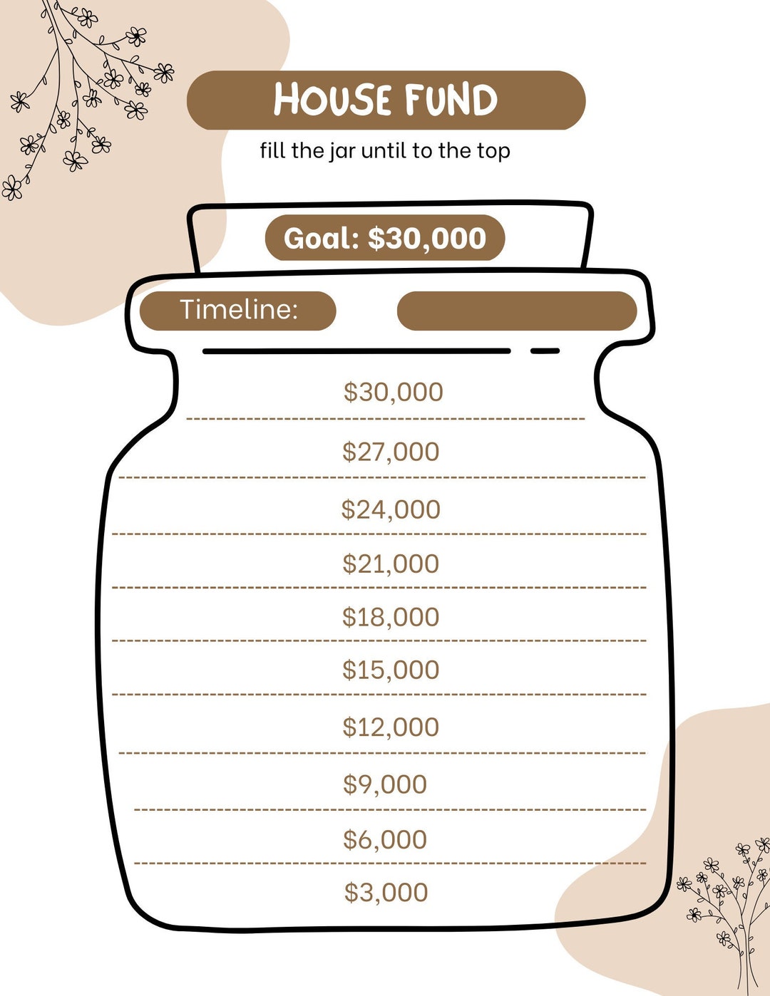 Fun House Savings Tracker - Etsy