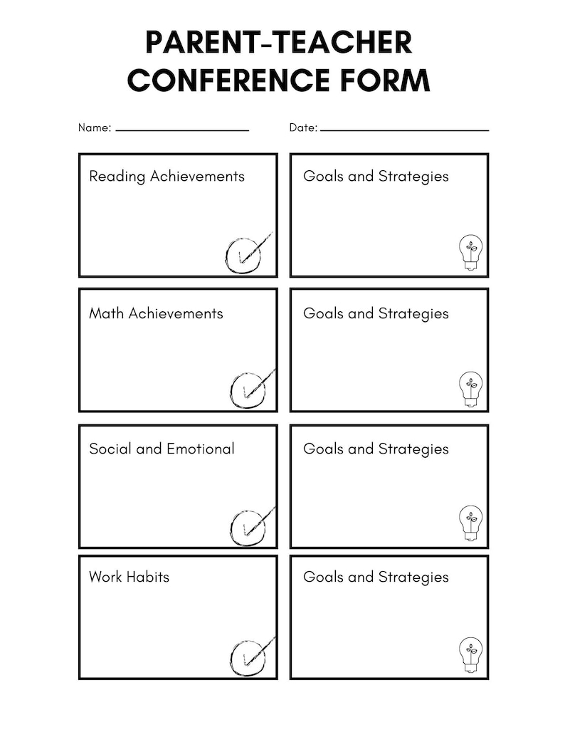 Parent Teacher Conference Template Etsy parent-teacher-conference-template-etsy