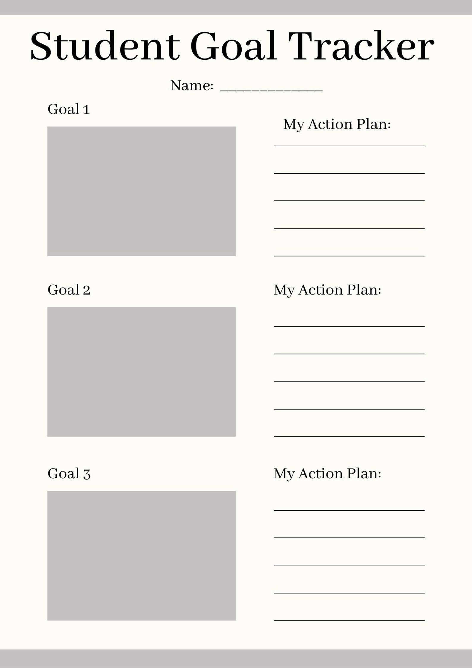 Student Goal Tracker - Etsy