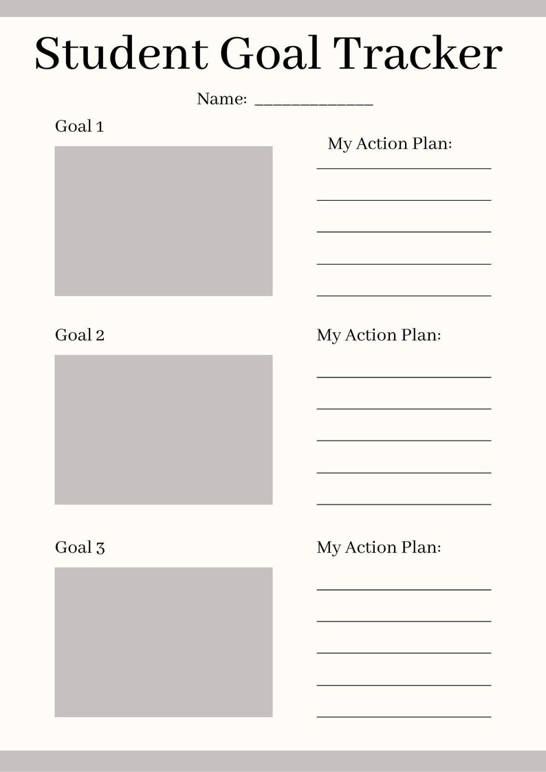 Student Goal Tracker - Etsy
