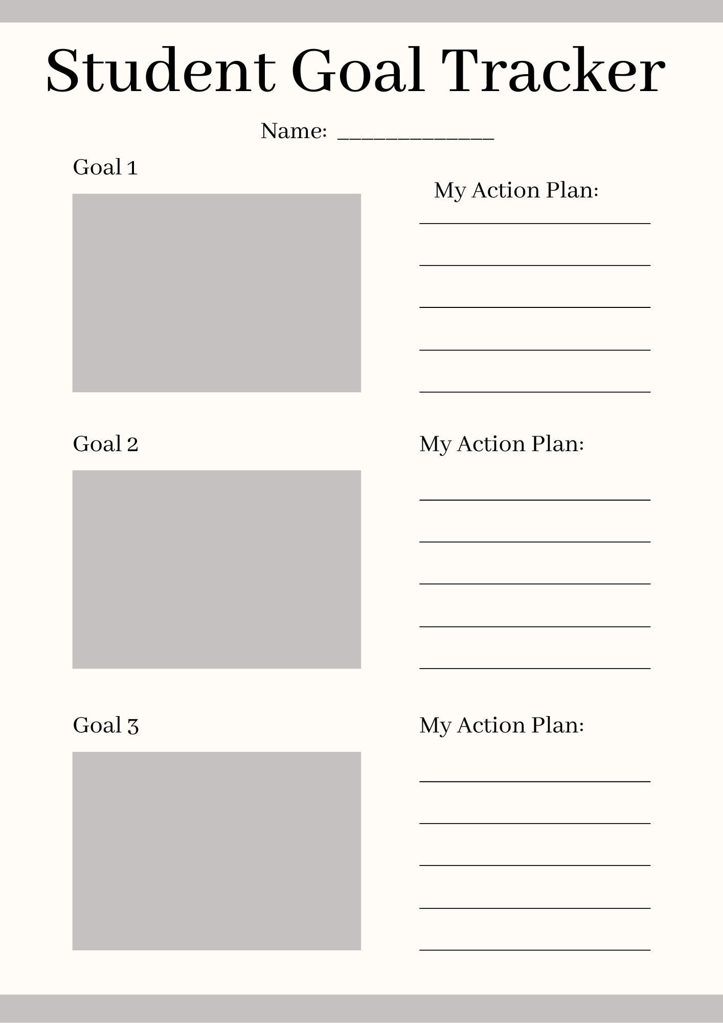 Student Goal Tracker - Etsy