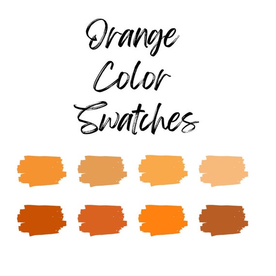 Orange Color Swatches - Etsy