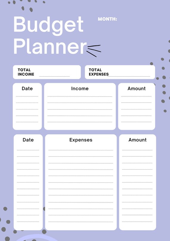 Easy and Simple Monthly Budget Planner - Etsy