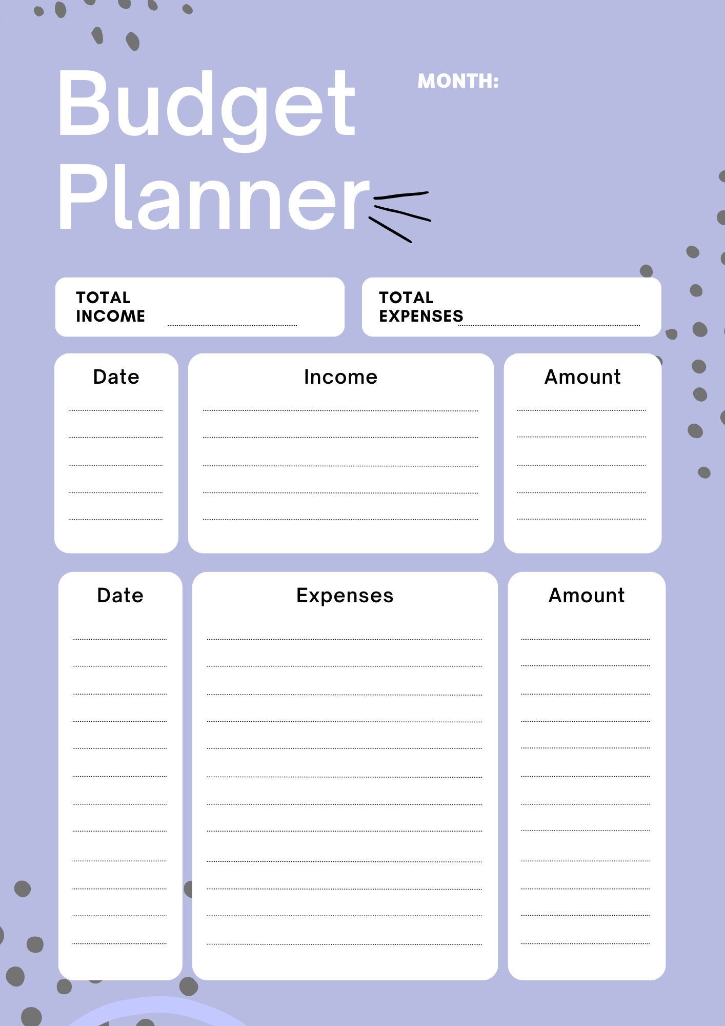 Easy and Simple Monthly Budget Planner - Etsy