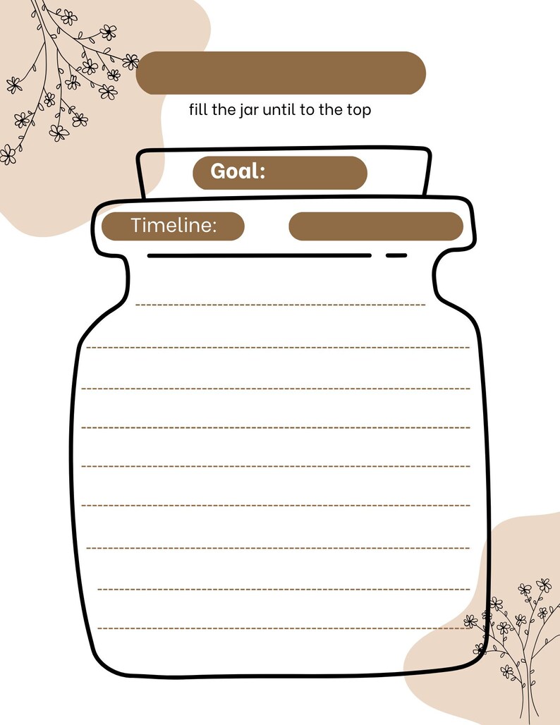 Blank Savings Tracker Jar - Etsy