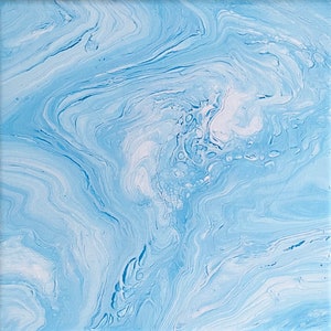 Painting Small Square Light Blue Abstract, Sky Blue Wall Decoration ...