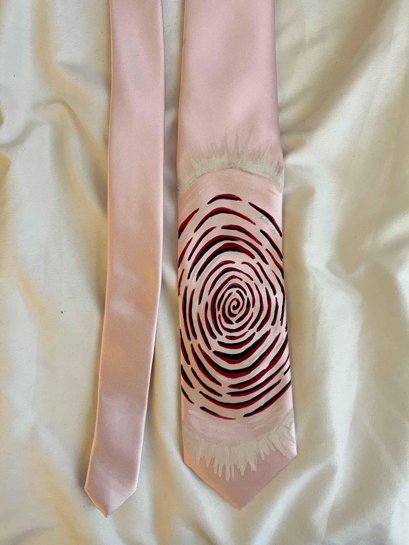 Hand Painted Tie spiraling purple and Pink - Etsy