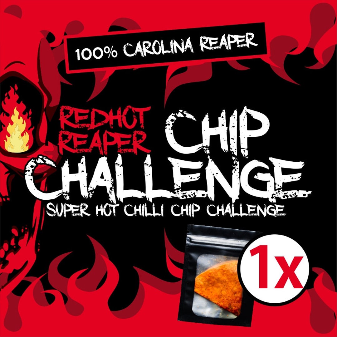 1X CHIP CHALLENGE - World's Hottest Tortilla Chilli Chip Carolina ...
