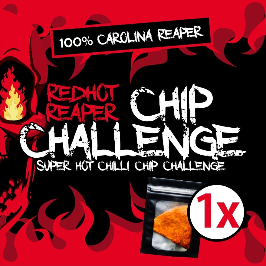 1X CHIP CHALLENGE World's Hottest Tortilla Chilli Chip Carolina Reaper ...