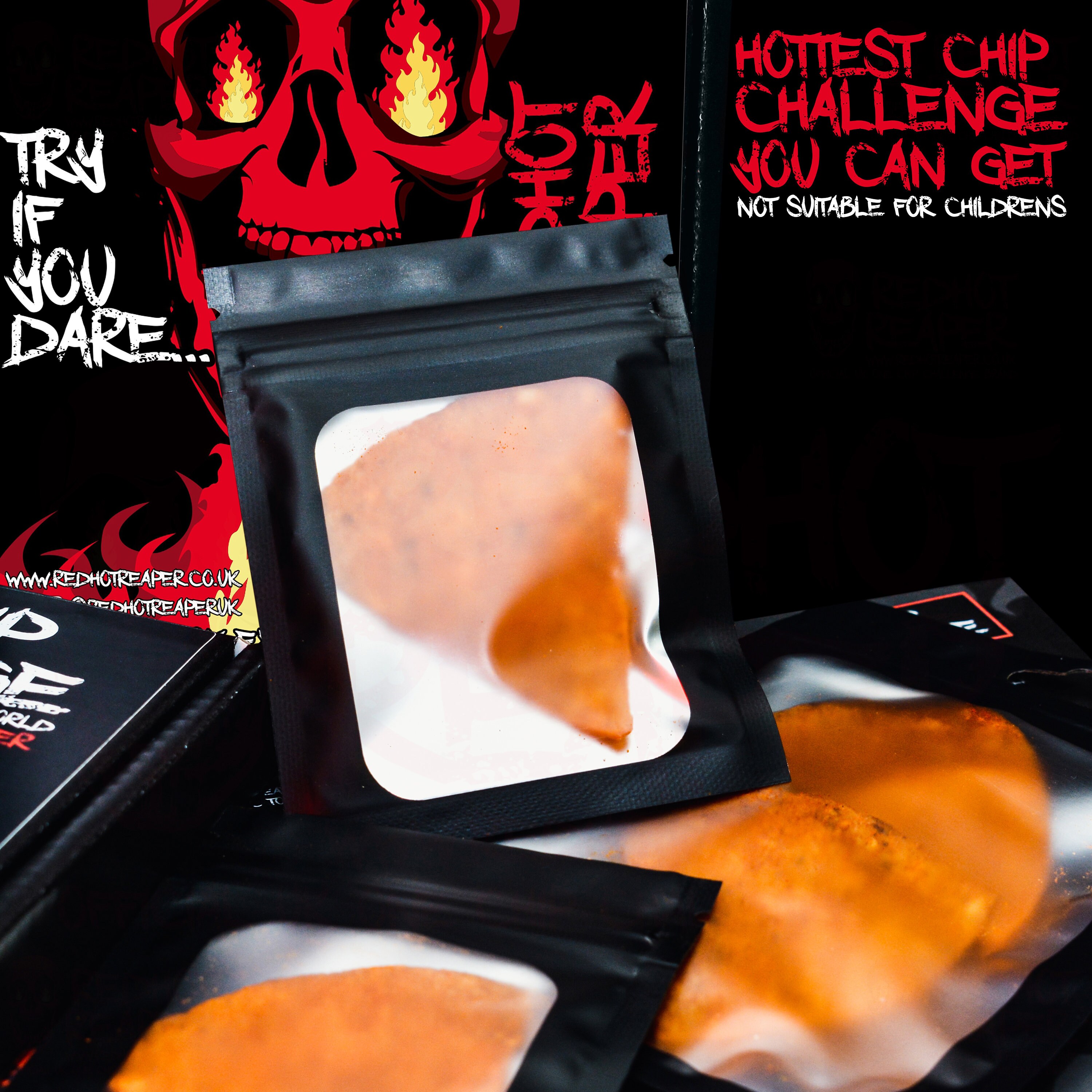 4X ONE CHIP CHALLENGE Original World's Hottest Tortilla Chilli Chip ...