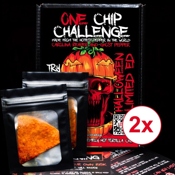 2X ONE CHIP CHALLENGE Halloweens heiBeste Tortilla Chilli Chip Carolina Reaper extrem heiBer Chip Etsy