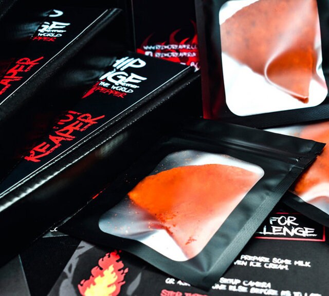 4X ONE CHIP CHALLENGE the World's Hottest Tortilla Chilli Chip Carolina ...