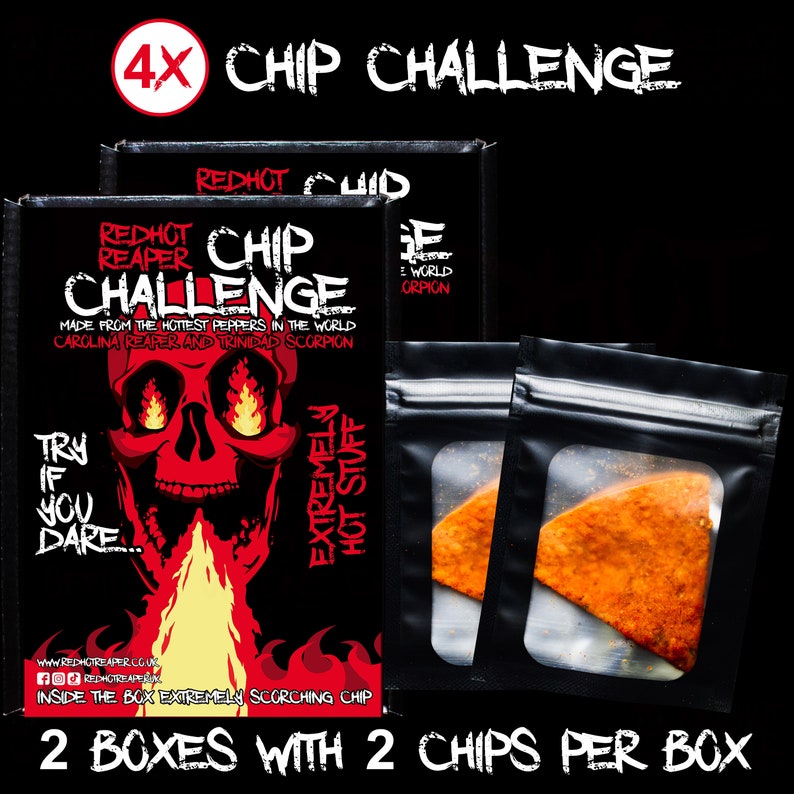 4X Carolina Reaper Chip Challenge: World's Hottest Tortilla Chip - Etsy