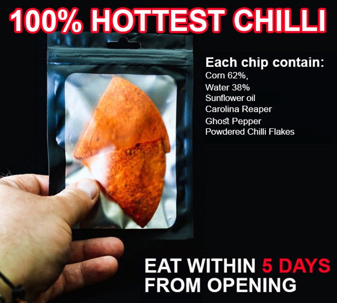 2X ONE CHIP CHALLENGE - the World's Hottest Tortilla Chilli Chip ...
