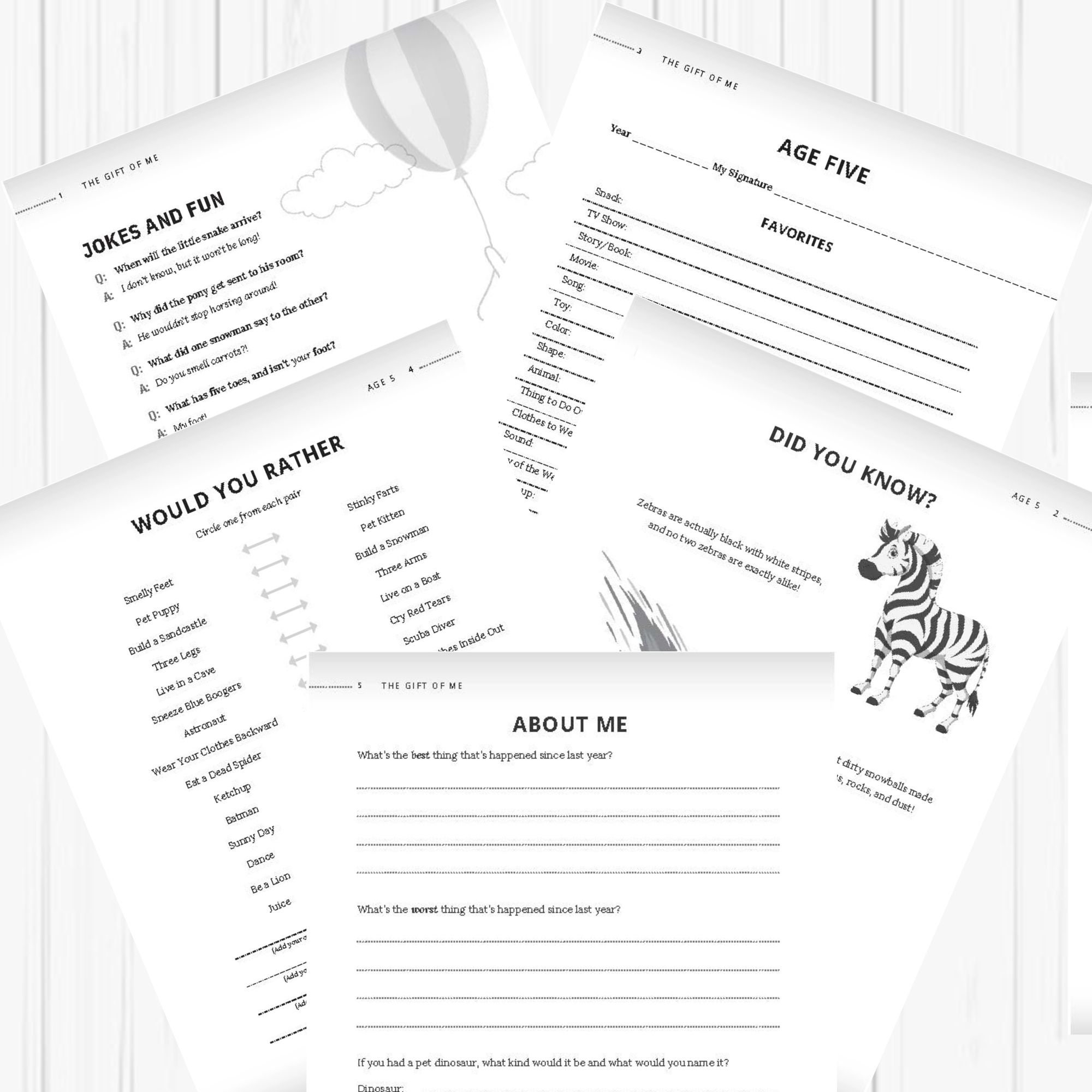 Printable Journal for Kids, Age 9, Fun Pages, Kids Activities, Would ...